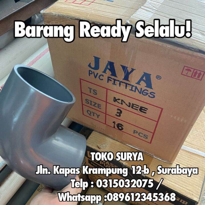 KENI 3 INCH KENI 3" AW JAYA KENI PVC 3" JAYA KNEE 3" PVC BELOKAN PVC 3 ...