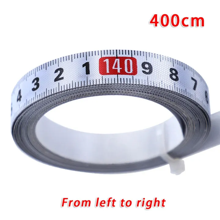 Nylon Coated Rolled Ruler Scale Tape Length Adhesive Measuring 1-5 ...