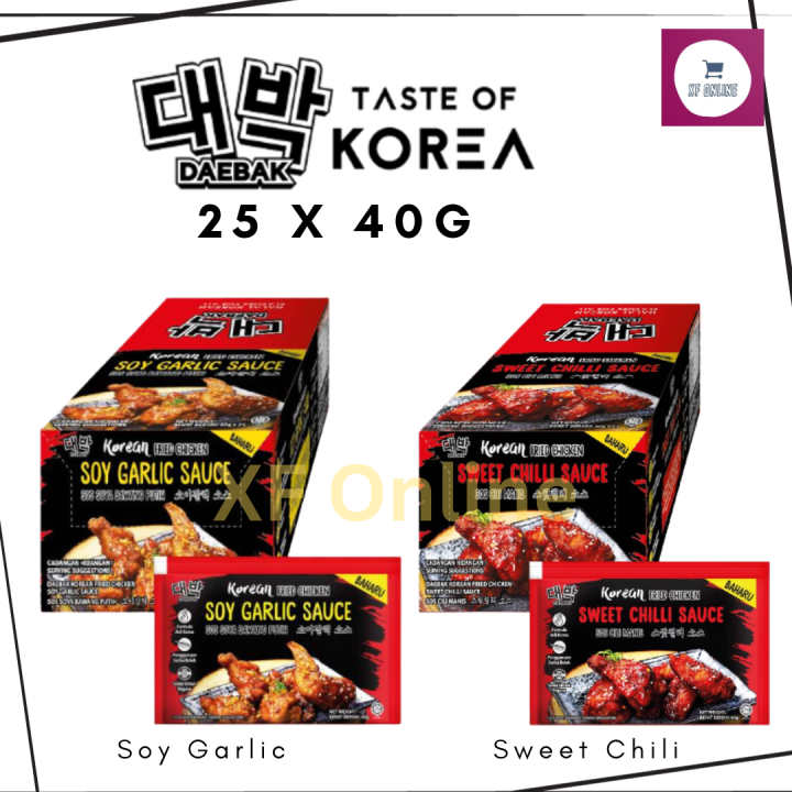 MAMEE Daebak Korean Sweet Chili Sauce/ Soy Garlic Sauce 25 x 40g | Lazada