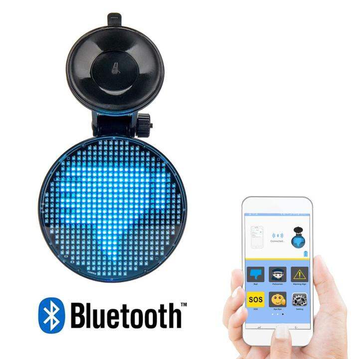 Wireless Car Sign LED Emotion Programmable Message Display Board 1700mA ...
