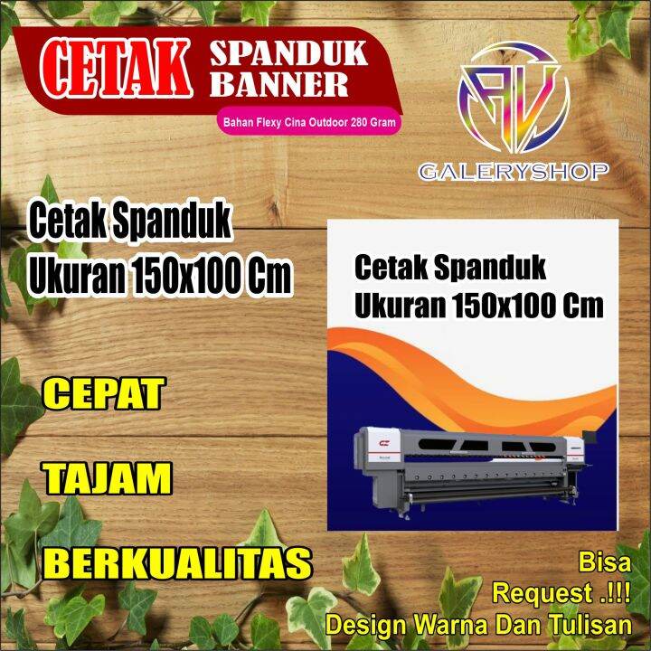 cetak spanduk banner ukuran 150x100 cm custom | Lazada Indonesia