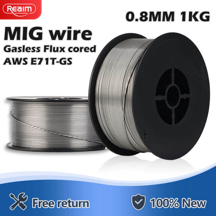 REAIM MIG Wire Flux Cored AWS E71T-GS 0.8mm 1KG | Lazada PH