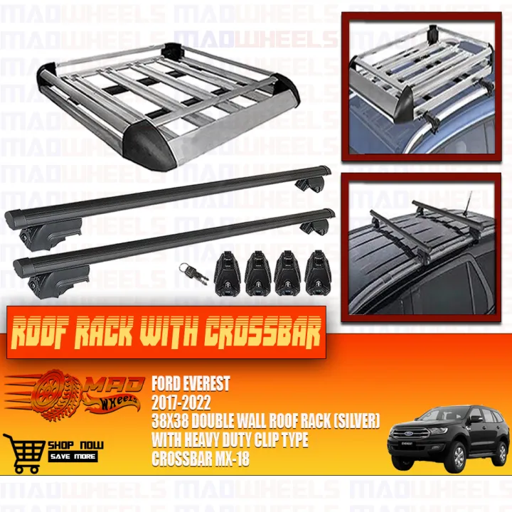 Ford Everest 2017-2022 Double Wall 38x38 Aluminum Roof Rack / Roofrack ...