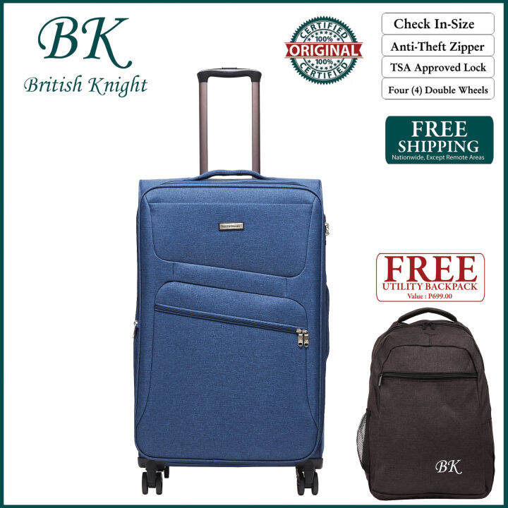 British Knight BSQ405ZTE Blue Large (28 Inch) Expandable Soft Case ...