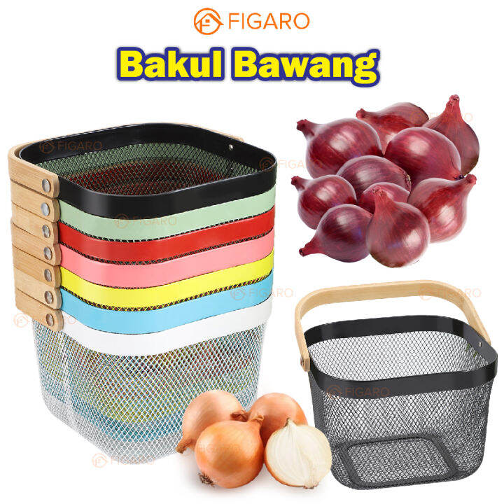 Figaro Bakul Buah Besi Metal Food Fruit Basket Raga Buah Multipurpose ...