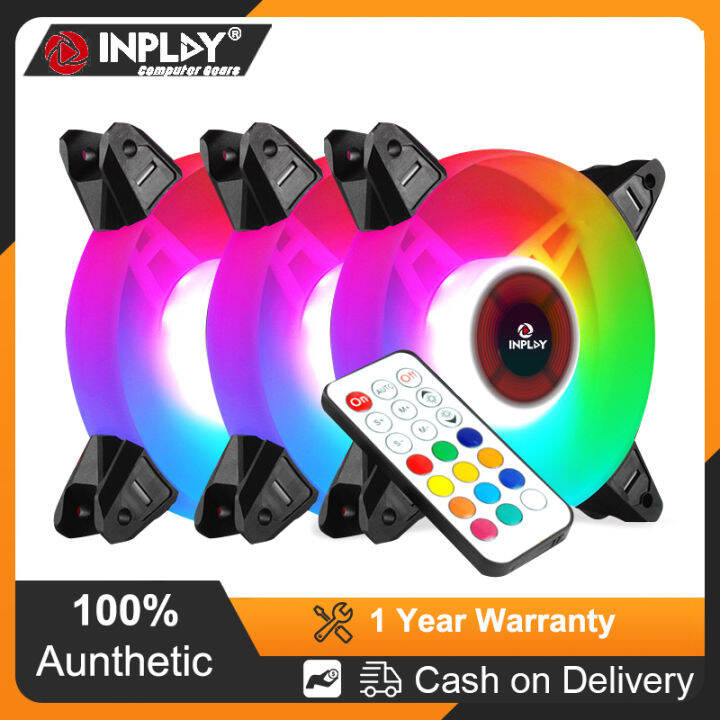 INPLAY RGB Fans Computer Case Fan Cpu Cooling Fans 3in1 120mm PWM ...