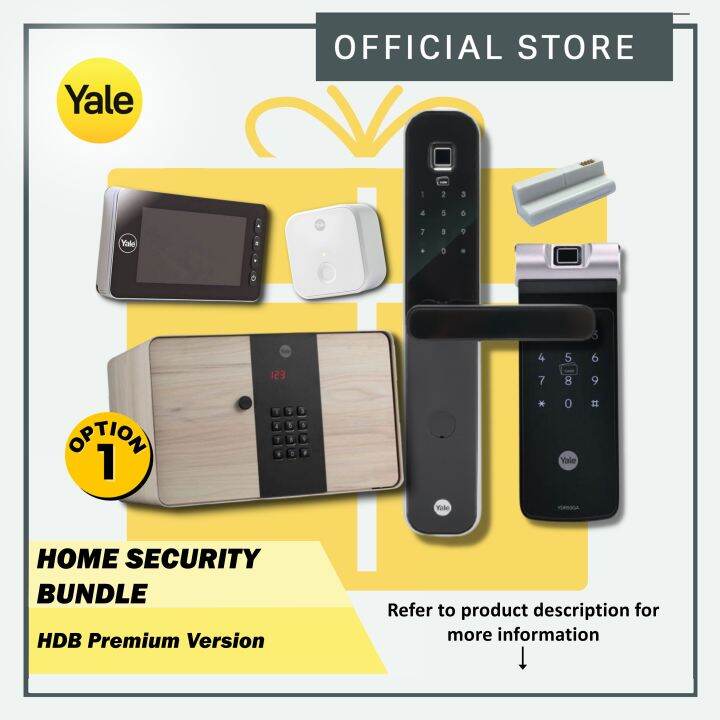 Yale Home Bundle Security (HDB Version) YDR50GA Gate + YDM7220 With ...