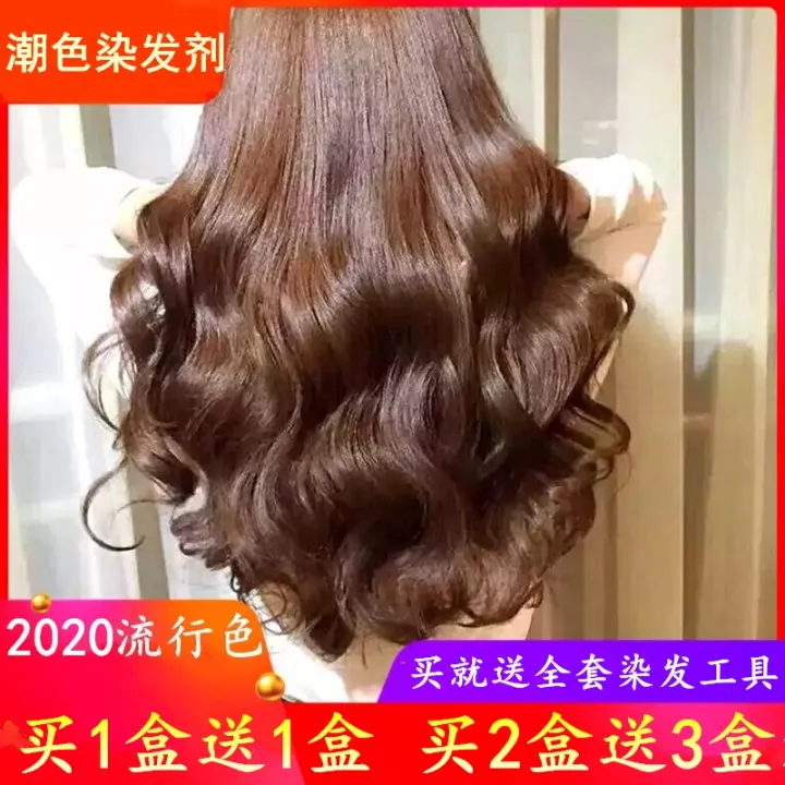 Cold brown hair dye cream at home the new color 2021 female pure bubble ...
