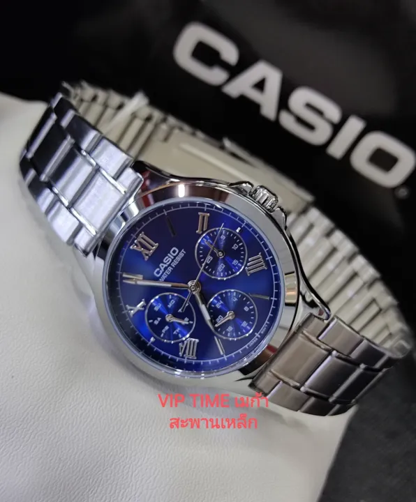 นาฬิกา CASIO ผู้หญิง รุ่น LTP-V300D-2A2 หน้าน้ำเงิน รับประกันศูนย์ CMG 1 ปี VIP TIME | Lazada.co.th