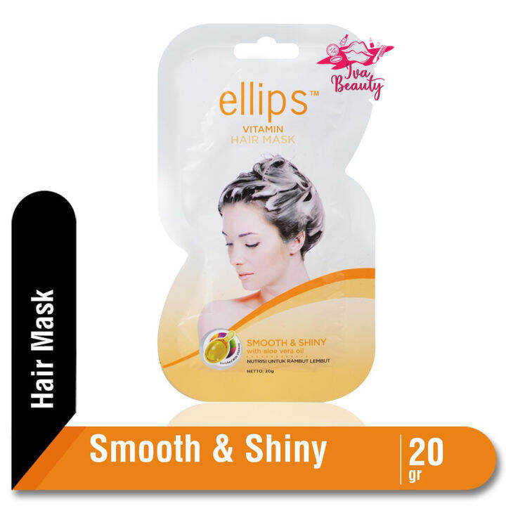 Ellips Vitamin Hair Mask Moroccan Oil Smooth & Shiny 20gr / hair mask ...