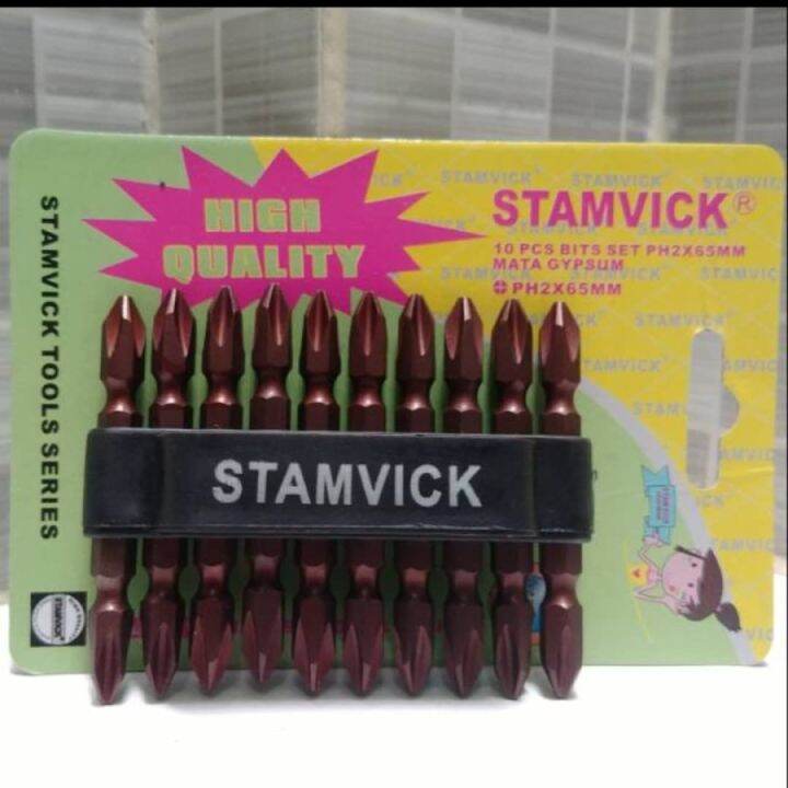 MG - 1 Kotak (10 Pcs) Mata Obeng Gypsum Magnet Stamvick PH2 x 65mm ...