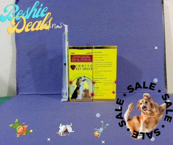 IMMUNO PET SHIELD for Dogs and Cats 120ml with FREE Syringe | Lazada PH