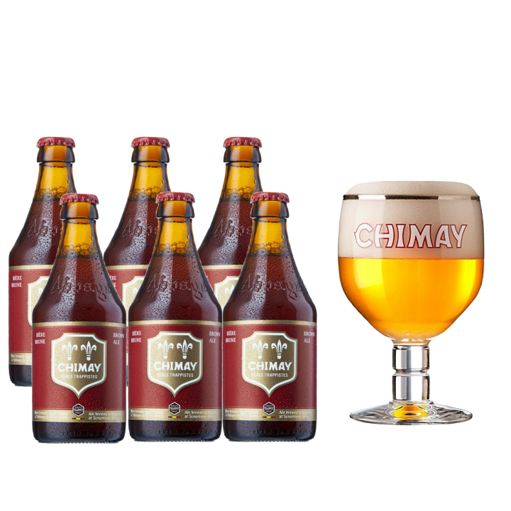 Chimay Red 330ml Bottle x6 with FREE Chimay Glass (Total 6 Bottles) | Lazada PH