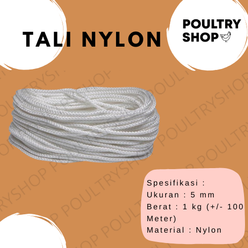 tali nylon rope tali tambang nilon ikat barang perternakan kandang ayam ...
