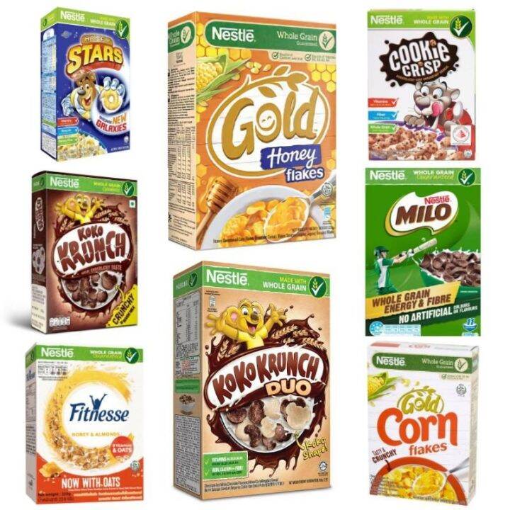 Nestle Breakfast Cereal Koko Krunch Duo Gold Honey Cornflakes Milo ...