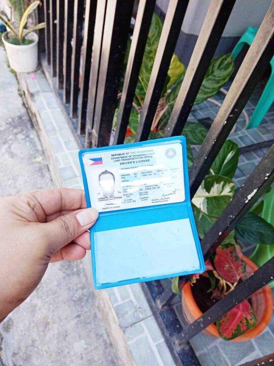 driver license holder/pvc/safety protector/drivers jacket (blue ...