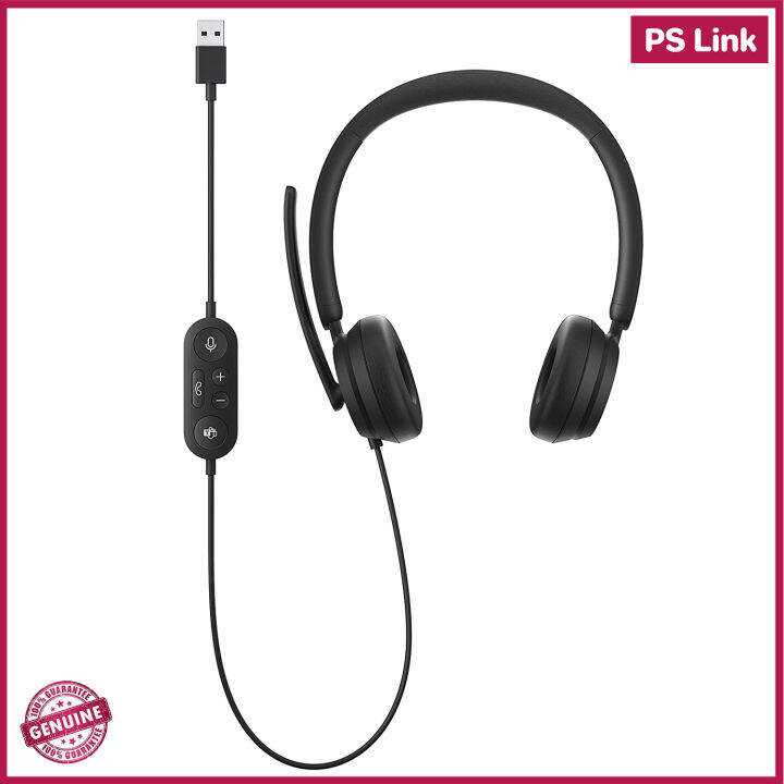Microsoft HeadSet Modern USB ไมโครโฟน รองรับ Microsoft Teams/ไมค์บูมตัด ...