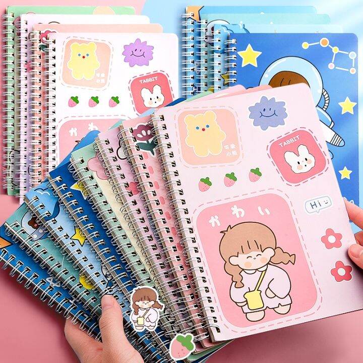 A5 Cute Coil Notebook, Lined Ring Spiral Notebook Loose-leaf Notepad ...