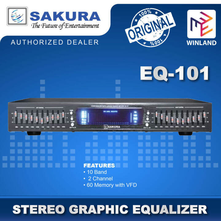 SAKURA by Winland 2 Channel Stereo Graphic Equalizer EQ-101 * WINLAND * | Lazada PH