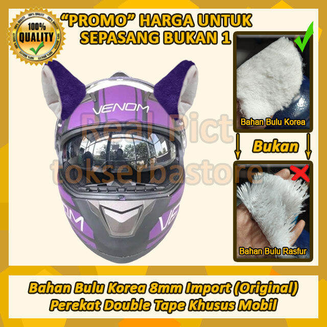 Kuping Helm - Kuping Kucing Helm Keren Untuk Fullface HalfFace - Ungu ...