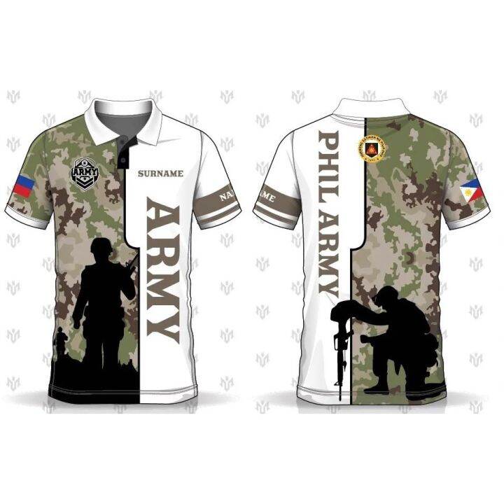 Philippine ARMY Marine Design Tactical Polo Shirt SECURITY Full ...