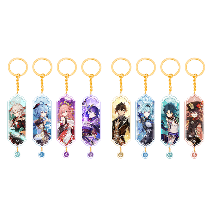 Genshin Impact Acrylic Double Sided Keychain Cartoon Multiregional ...