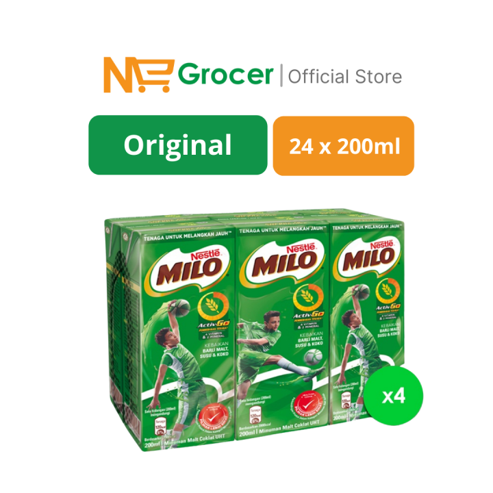 Nestle Milo Activ-Go UHT (24 packs x 200ml) 1 Carton | NE Grocer | Lazada Nestle Milo Activ-Go UHT (24 packs x 200ml) 1 Carton | NE Grocer | Lazada