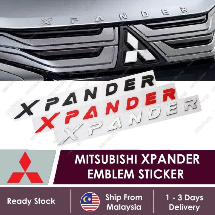 Emblem Mitsubishi XPANDER logo sticker Bonet logo Wording Car ...
