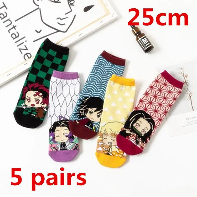Demon Slayer Kimetsu No Yaiba Sock Short Socks Cosplay Prop Cartoons ...