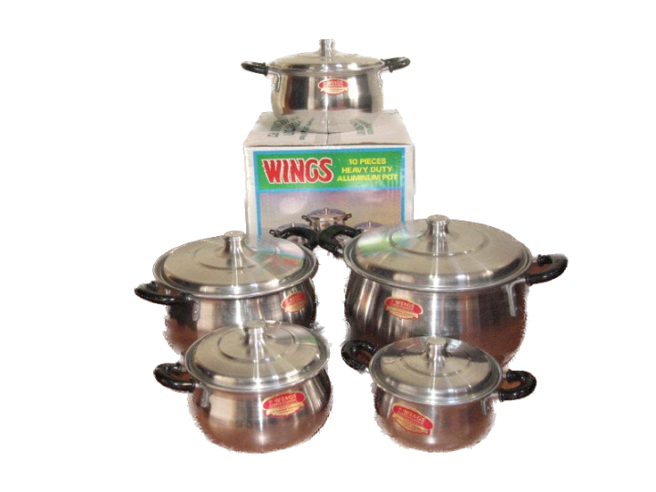 10-piece Casserole Set Aluminum Pot Cookware/Kaserola Makapal Matibay ...