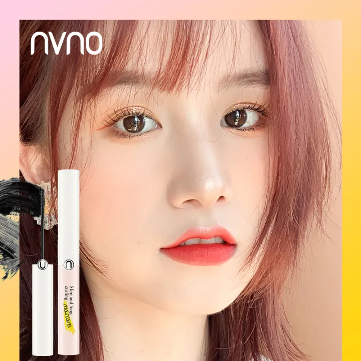 NVNOมาสคาร่า，มาสคาร่าดัดผมบางและยาว，กันน้ำและกันเหงื่อ ติดทนนานโดยไม่ ...