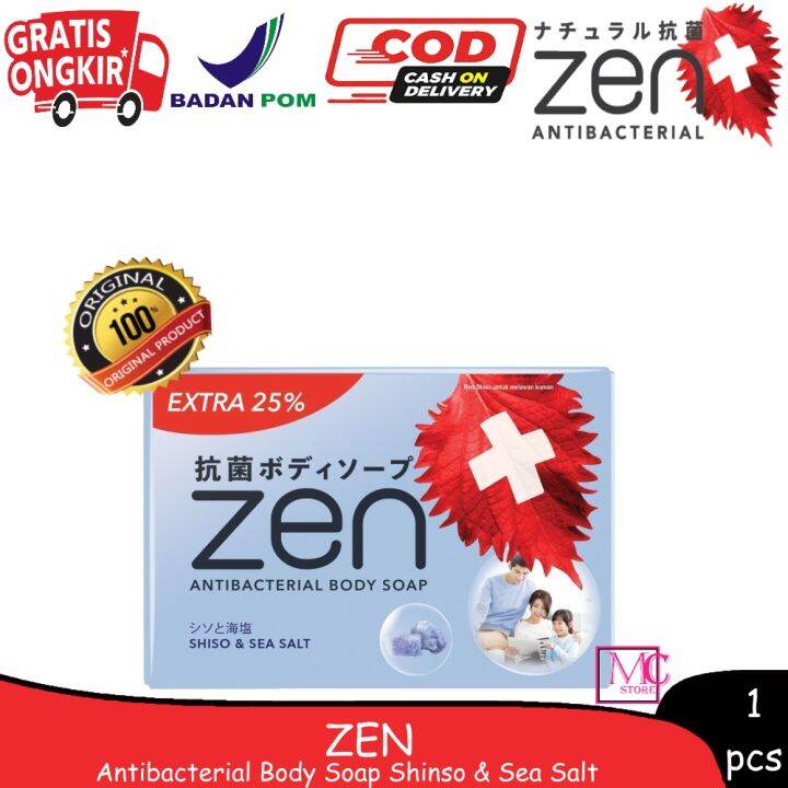 ZEN Antibacterial Body Soap Shiso & Sea Salt 80gr | Sabun Kesehatan ...