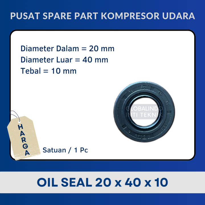 Oil Seal Sil Oli Kompresor Angin 20 x 40 x 10 | Lazada Indonesia