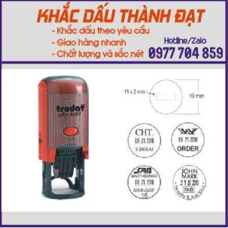 Dấu tròn Ngày tháng năm xoay được có nội dung (Trodat 46119) | Lazada.vn