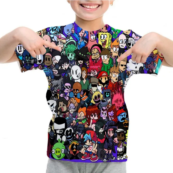 Kids Friday Night Funkin T-shirt Cartoon Game Fnf t Shirt for Girls ...