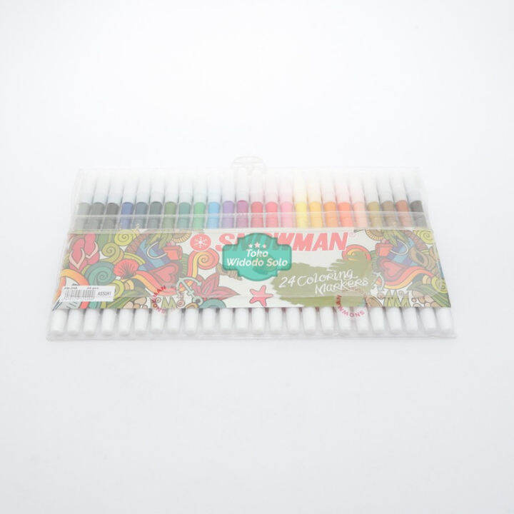 Spidol Snowman Kecil 24 Warna PW-24A - 1 Set | Lazada Indonesia