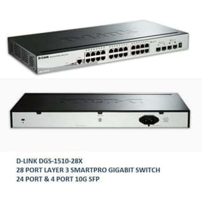 D-Link DGS-1510-28X - 24-Port Gigabit Stackable Smart Managed Switch ...