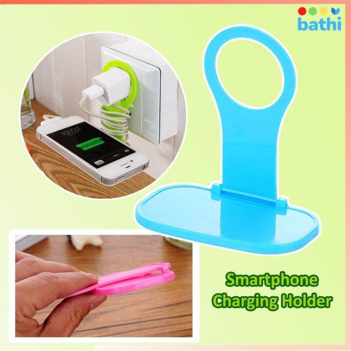 Tempat Charging HP Smartphone Tembok Holder Dudukan HP Charger Bracket ...
