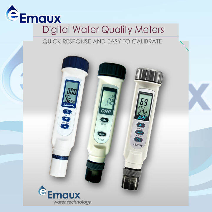 EMAUX Digital Water Quality Meters ORP Meter | Salinity Meter | pH ...