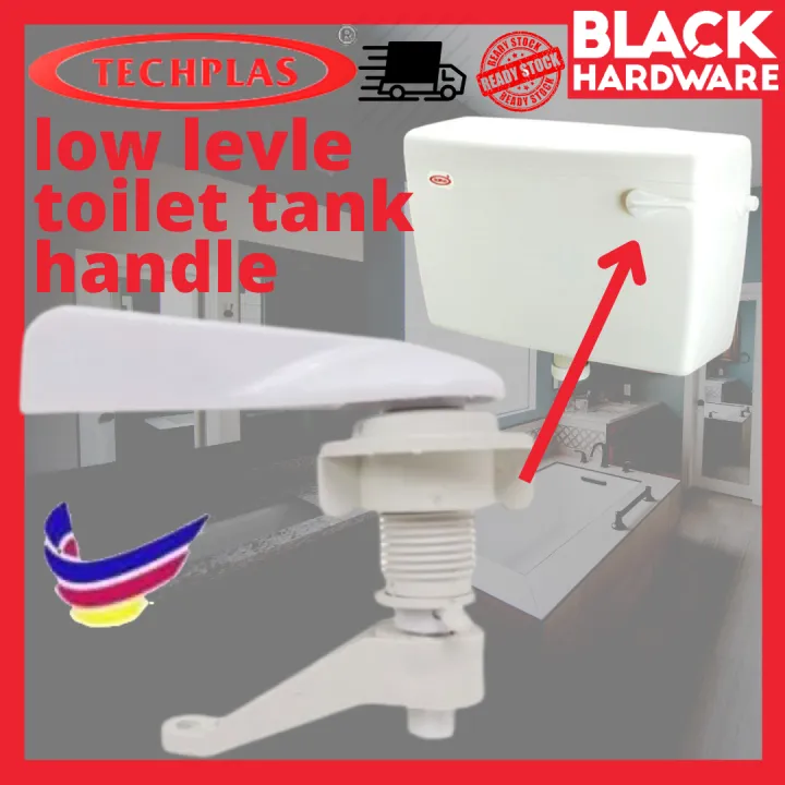 BLACK HARDWARE Low Level Toilet Water Tank Handle Plastic Cistern Flush ...