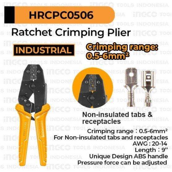 Tang Crimping Pengupas Kabel Tang Press Skun INGCO HRCPC0506 0.5-6mm ...