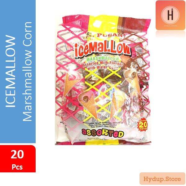 Pusan Icemallow Dengan Cone Permen dengan Marshmellow Pak isi 20 Pcs ...