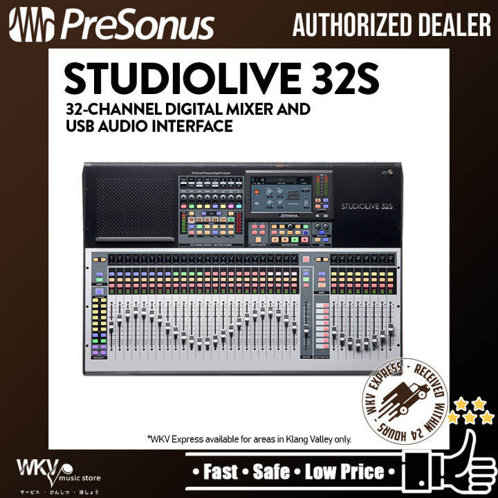 PreSonus StudioLive 32S 32-Channel Digital Mixer and USB Audio ...