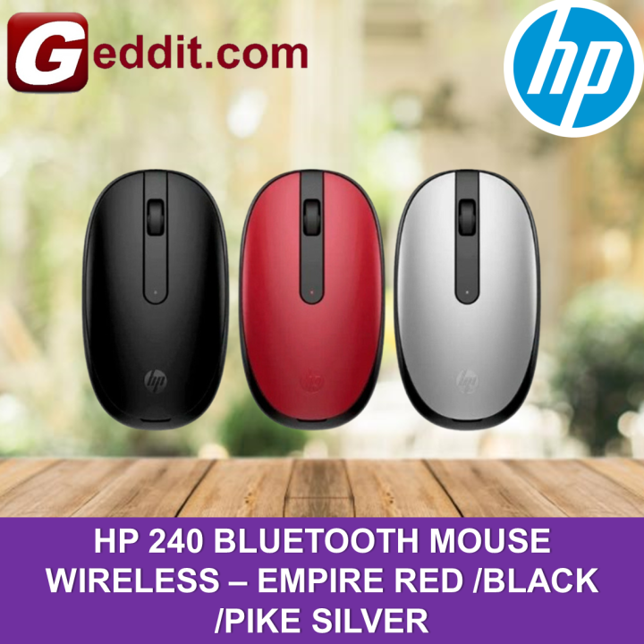 HP 240 BLUETOOTH MOUSE WIRELESS – EMPIRE RED /BLACK / PIKE SILVER | Lazada