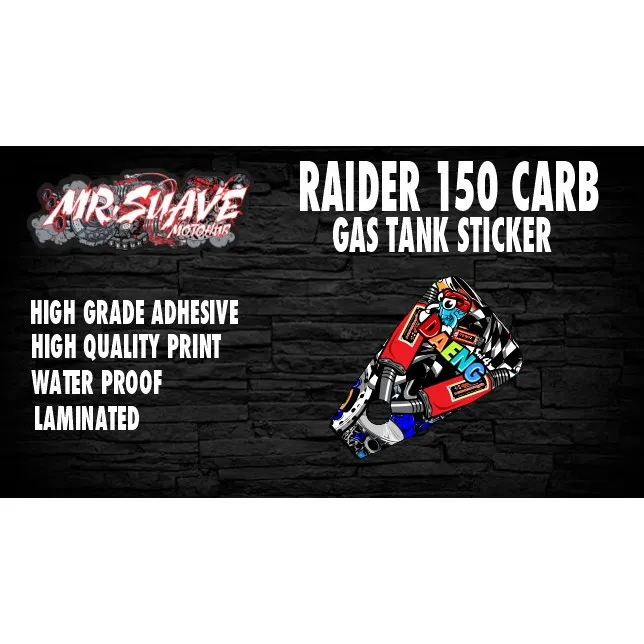 sell like hot cakes Raider 150 Carb Gas Tank Sticker (Daeng) | Lazada PH