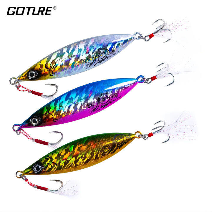 Goture 3pcs Slow Jig Speed Lead Vertical Jigs For Tuna Kingfish Bass ...
