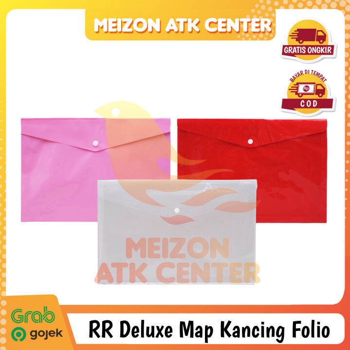 RR DELUXE MAP PLASTIK KANCING FOLIO DOCUMENT BAG [1 LUSIN] | Lazada ...