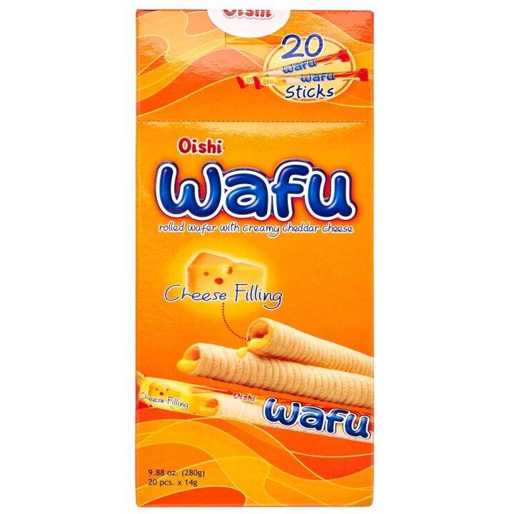 【COD】 Oishi Wafu Rolled Wafer w/ Creamy Cheddar Cheese Filling 20pcs ...