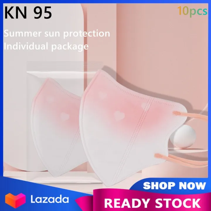 【แพ็คอิสระ】 KF94 Kn 95 Masker ผู้ใหญ่เกาหลี3D 3PLY Masker หัวใจร้อนรักบลัชออน Masker ผู้ใหญ่ลด ...