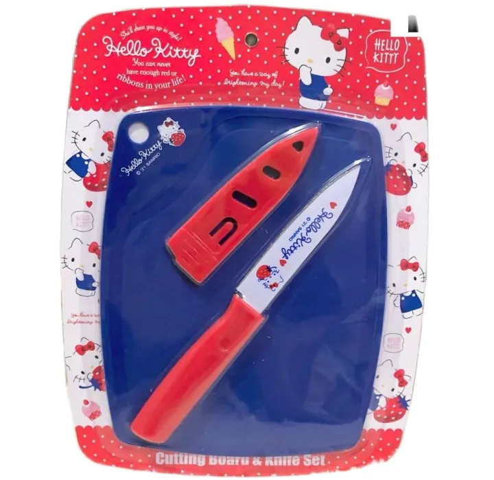 Authentic Hello Kitty Cutting Board & Knife Set | Lazada PH